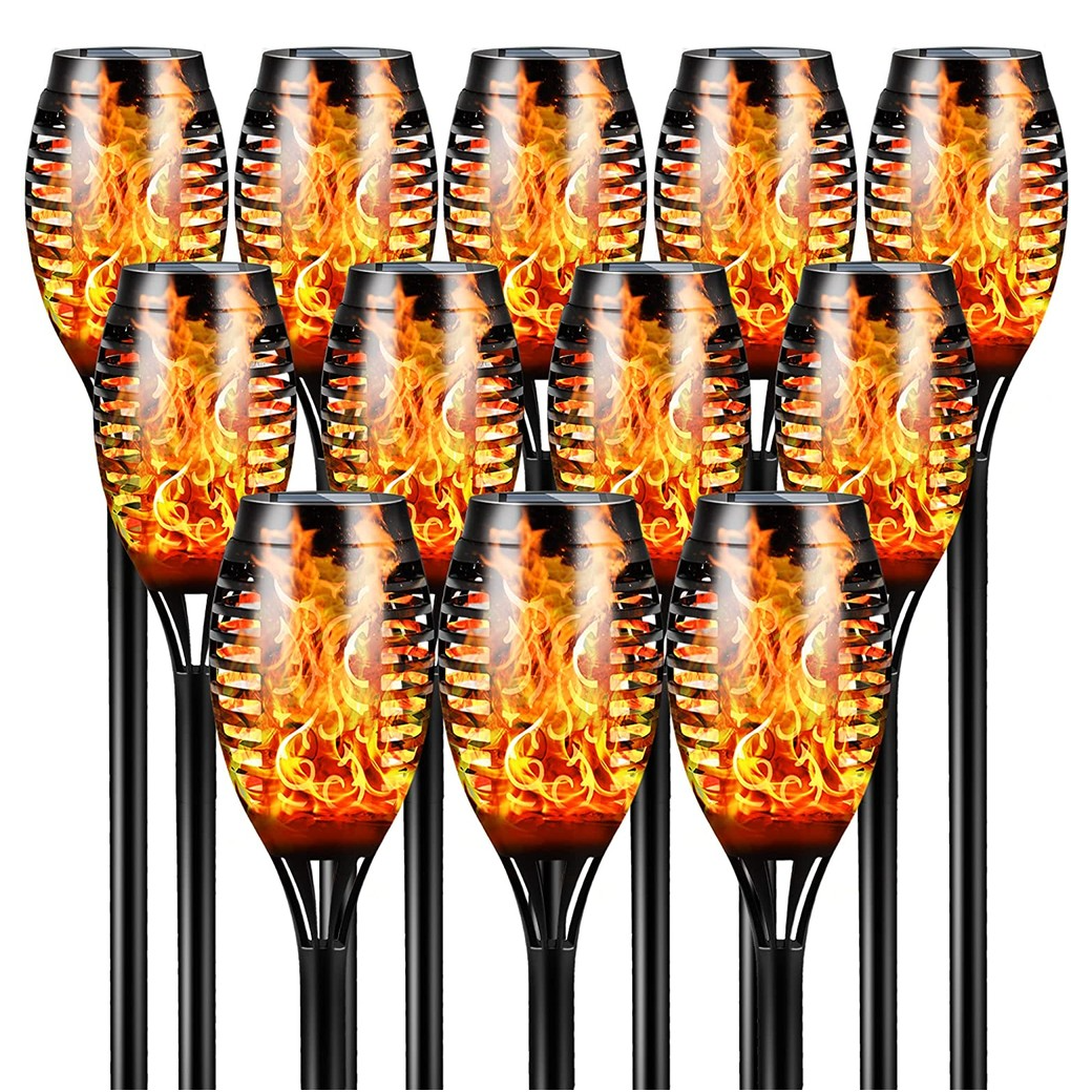 12pk Solar LED Tiki Torches $40 Shipped at Brad's Deals