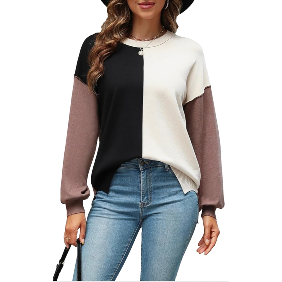 Women's Colorblock Sweaters $18 at Brad's Deals