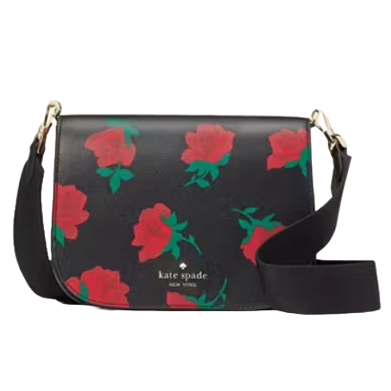 Kate Spade Rose Print Saddle Bag $78 at Brad's Deals