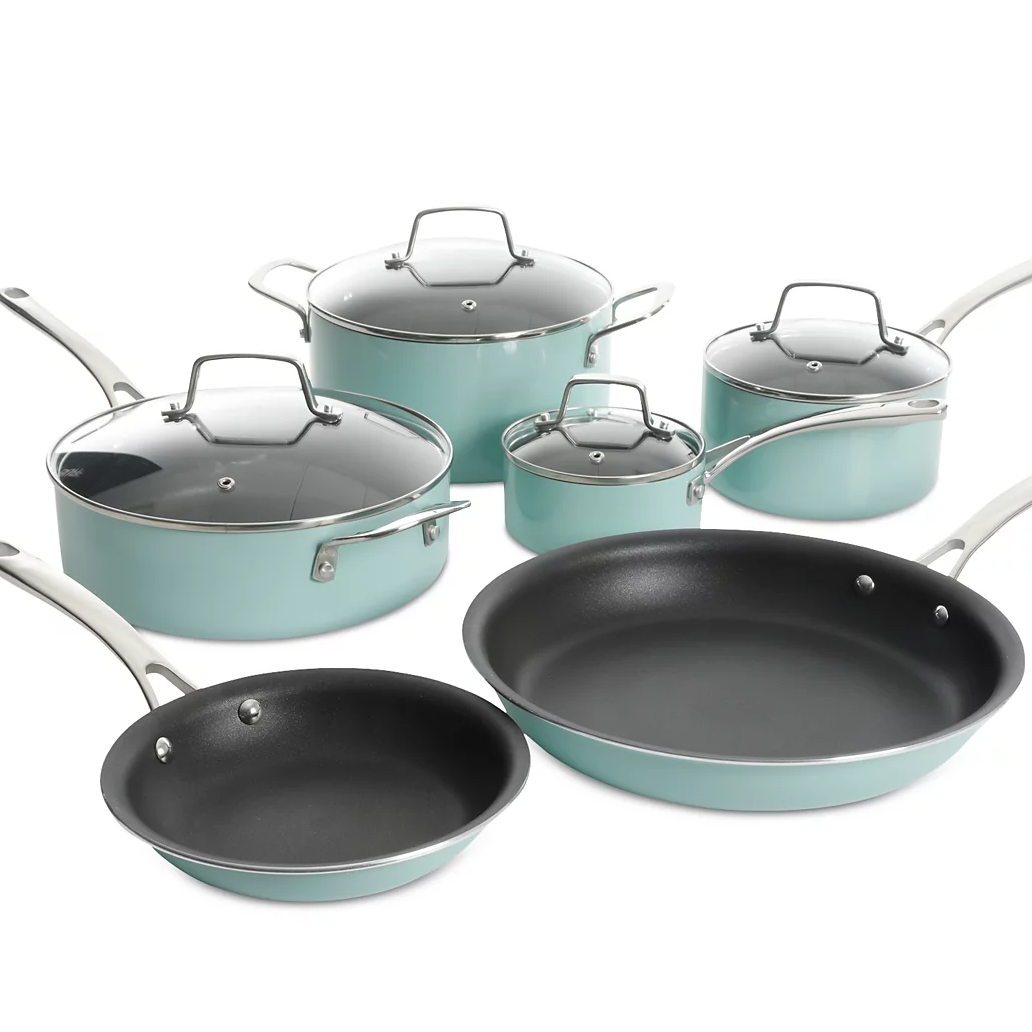 10pc Martha Stewart Cookware Set $68 at Brad's Deals