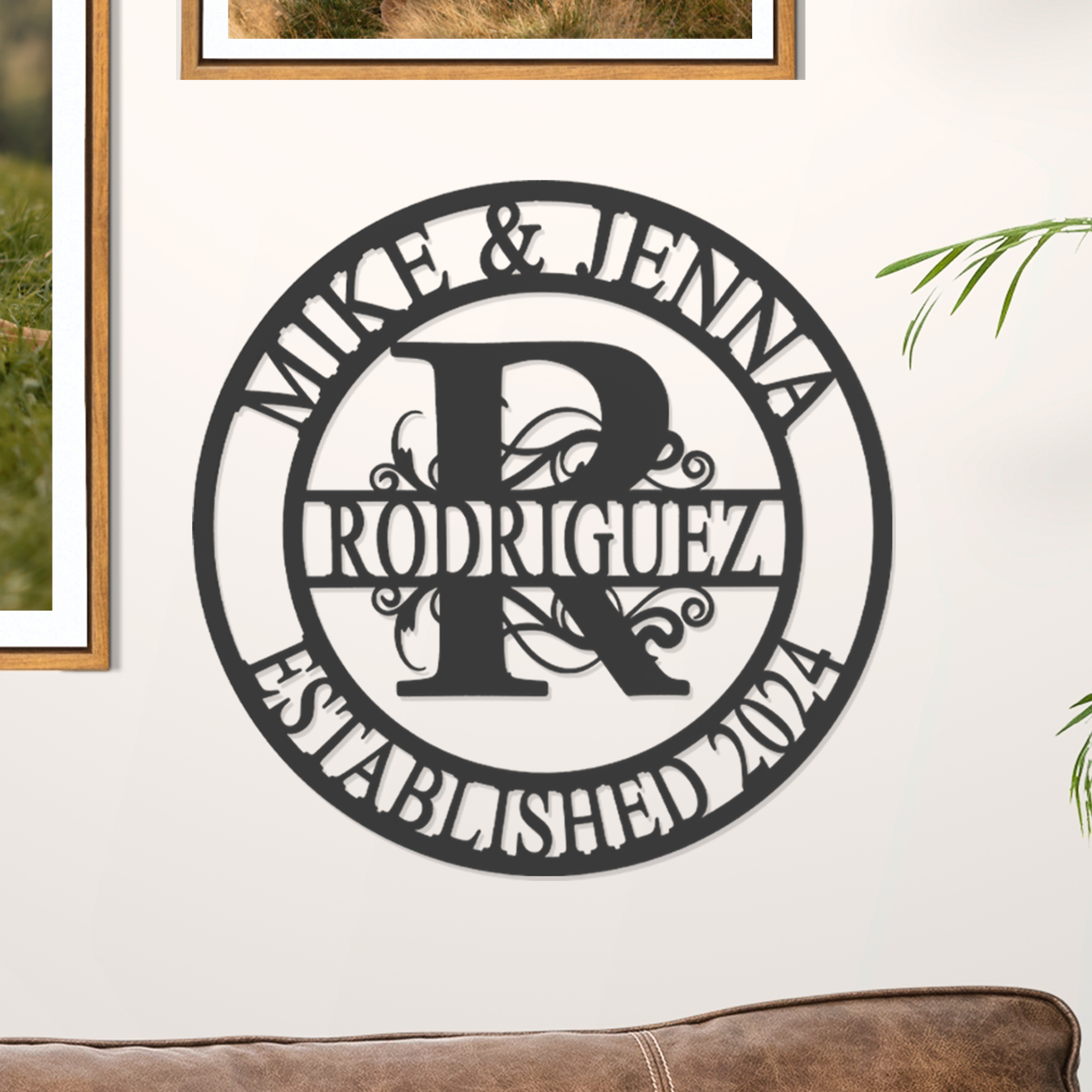 Custom Family Monogram Sign $30 Shipped