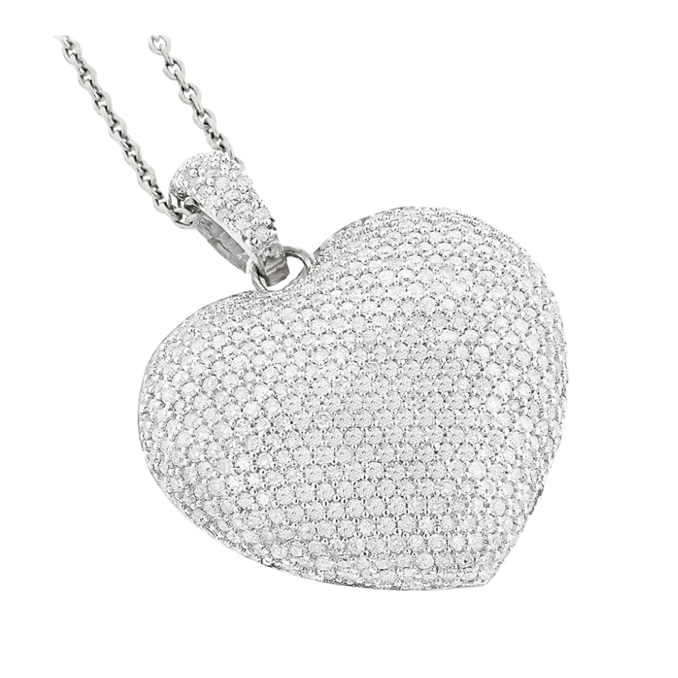 Micro Pave Heart Necklace $35 at Brad's Deals