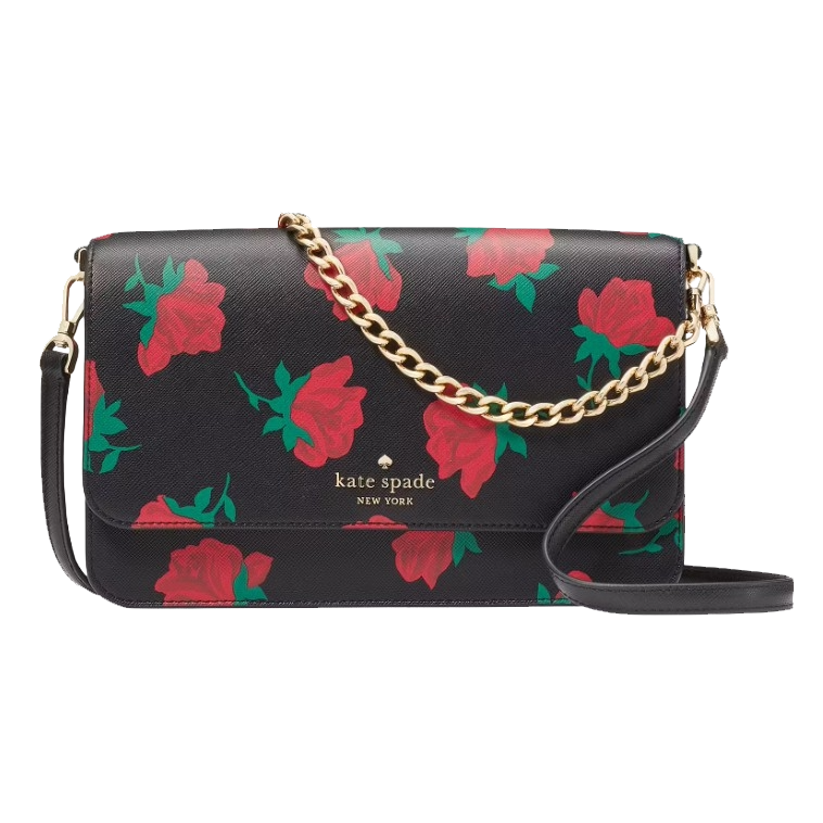 Kate Spade Rose Toss Flap Crossbody $59 at Brad's Deals