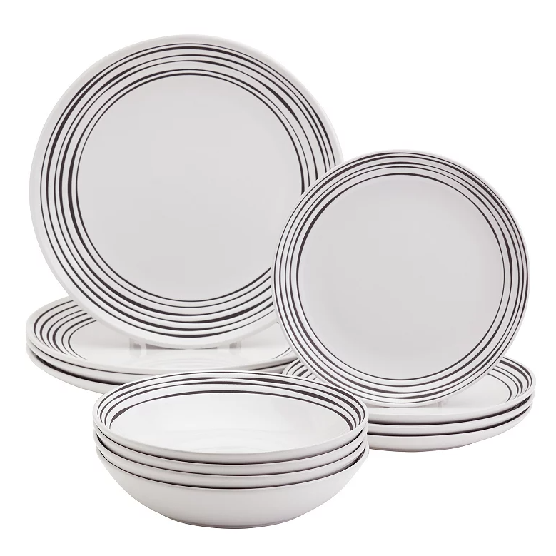 12pc Food Network Dinnerware Sets $25 at Brad's Deals
