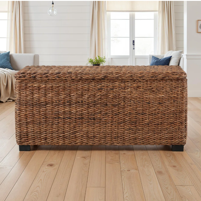 Beachcrest Home Woven Storage Bench $218 at Brad's Deals