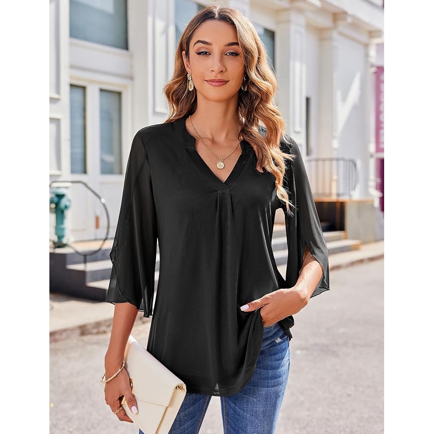 Flowy Ruffle Blouse $12 at Brad's Deals
