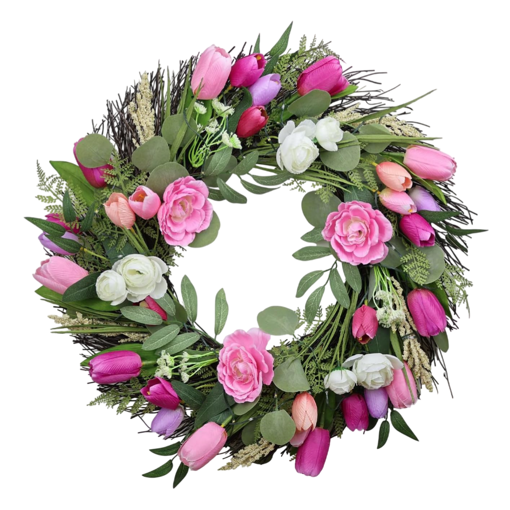 24" LED Floral Solar Wreaths $35 at Brad's Deals