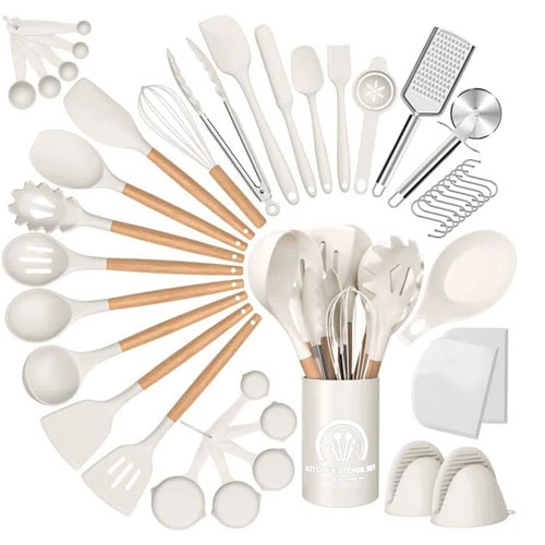 44pc Kitchen Utensil Set w/ Canister $22 at Brad's Deals