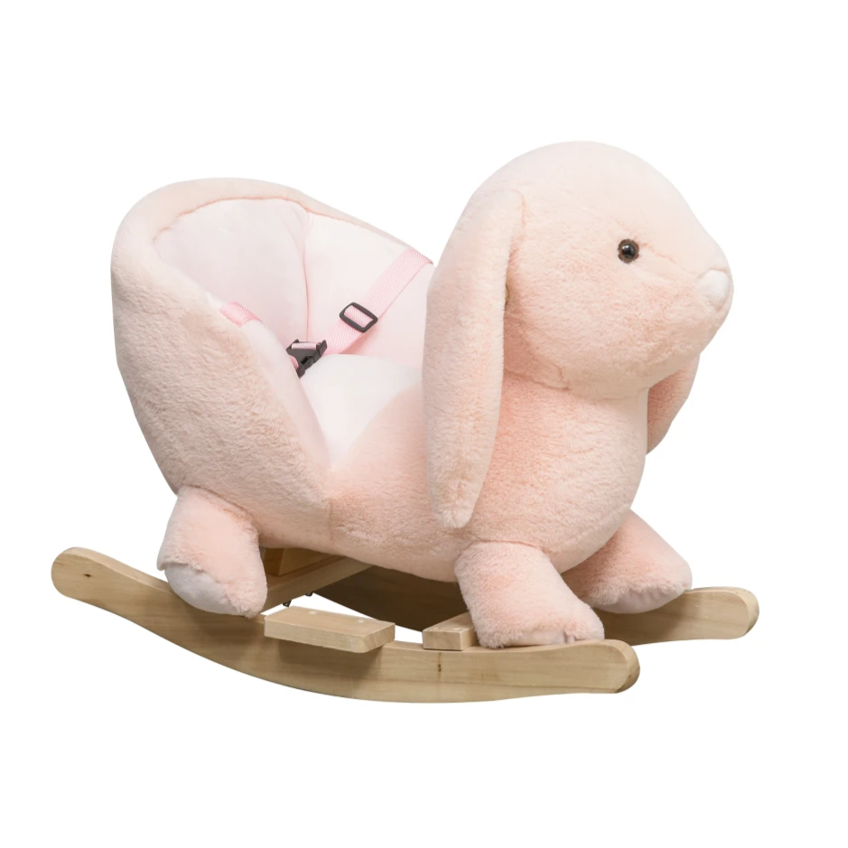 Qaba Plush Rocking Rabbit with Sounds $59 at Brad's Deals