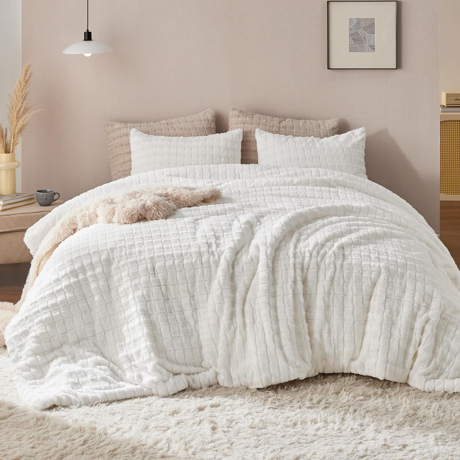 Fluffy Queen Comforter Set $30 with Prime at Brad's Deals