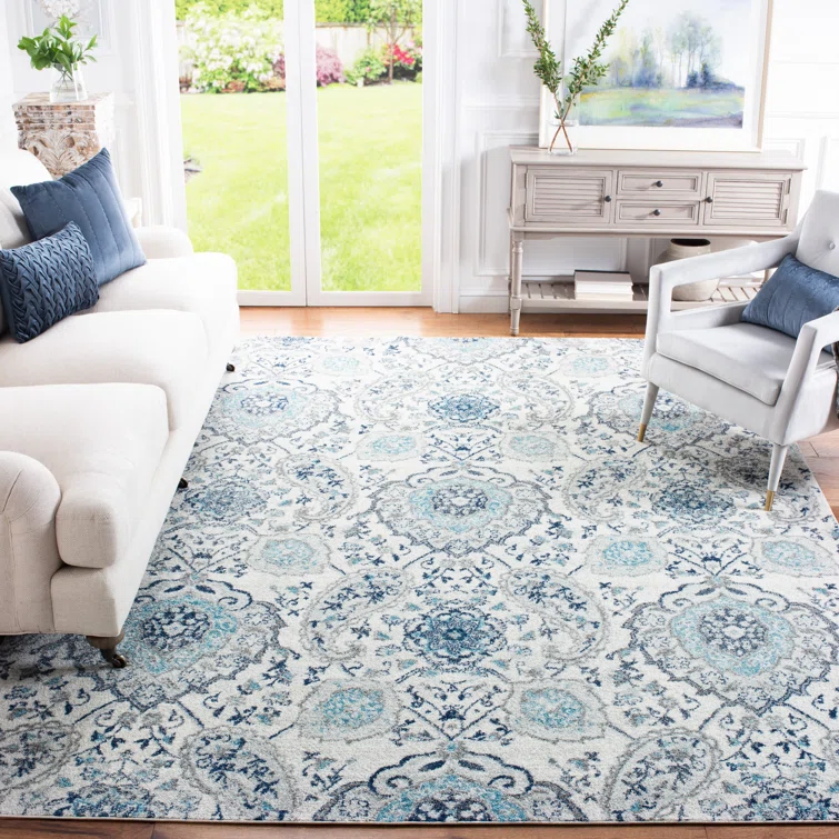 5' x 7' Damask Area Rug $55 Shipped at Brad's Deals