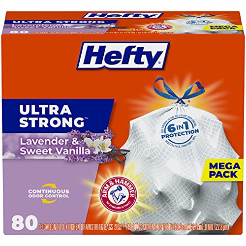 80ct Hefty Ultra-Strong Trash Bags $12 at Brad's Deals