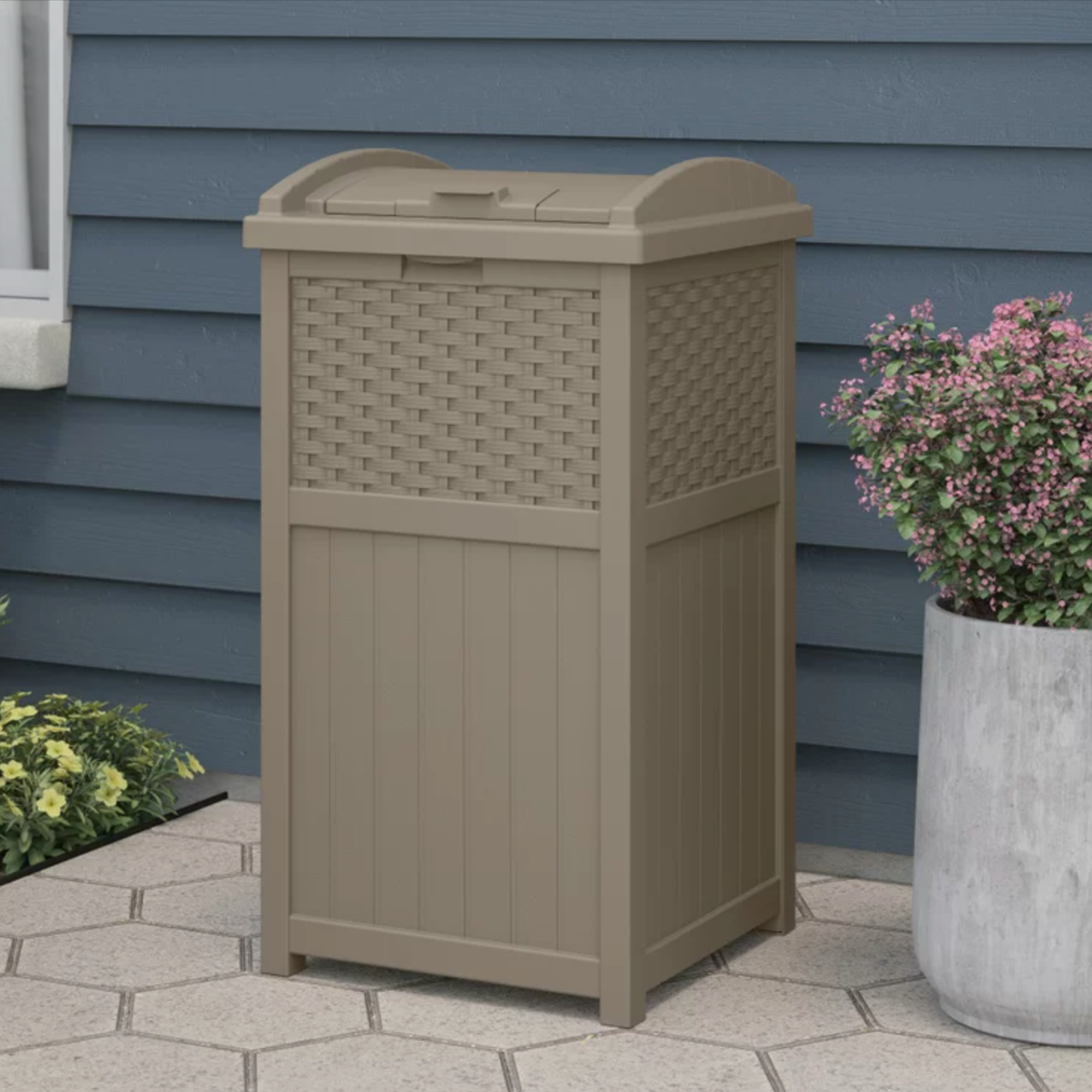 Suncast Patio Trash Bin $57 at Brad's Deals