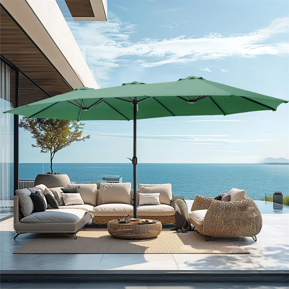 15' Patio Umbrella with Base $110 at Brad's Deals