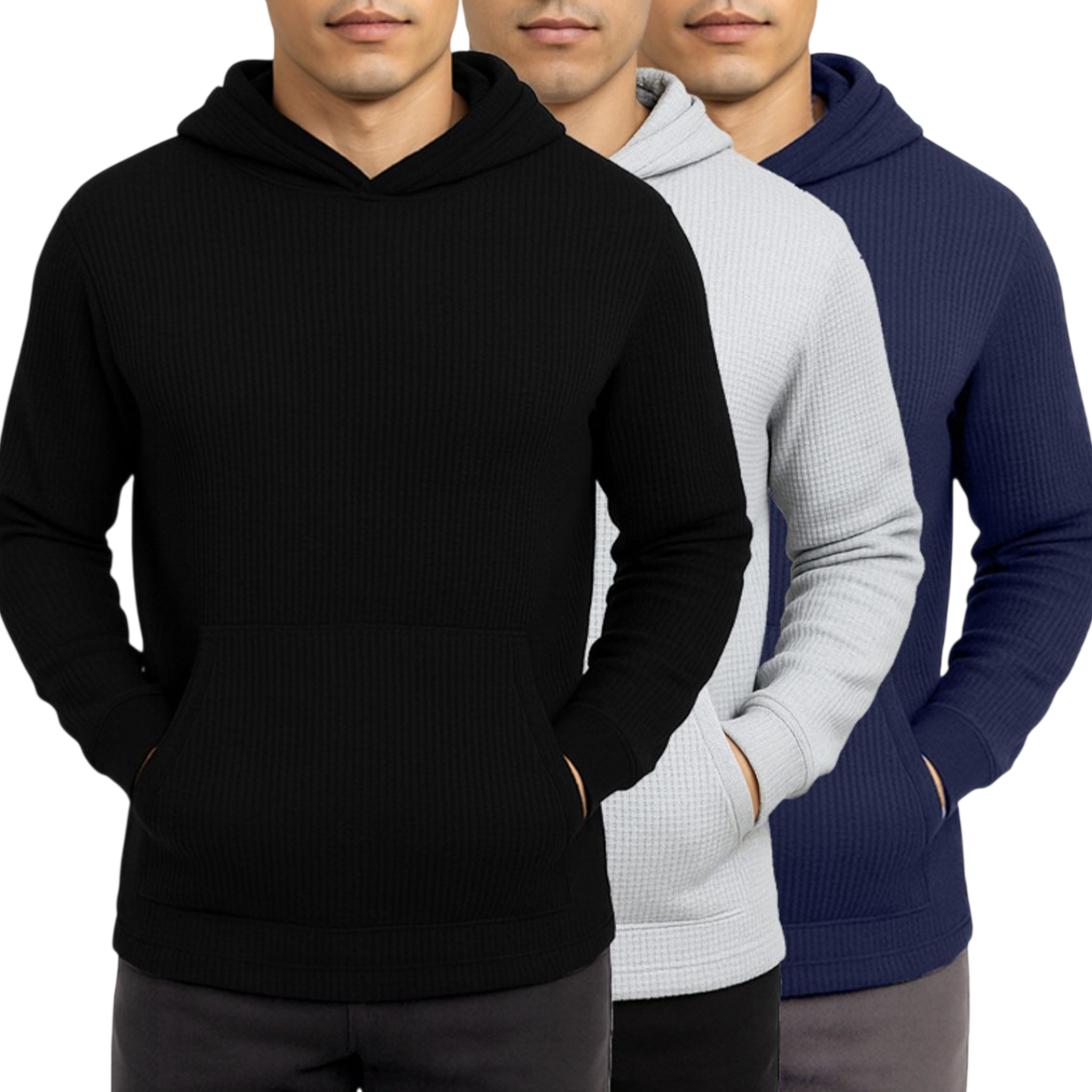 3pk Waffle-Knit Thermal Pullovers $34 at Brad's Deals