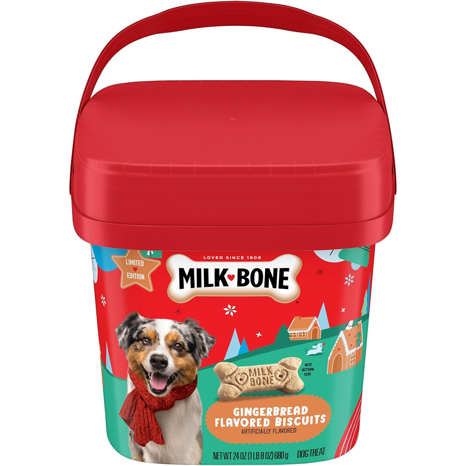 Milk-Bone Holiday Dog Treat Pail $7 at Brad's Deals