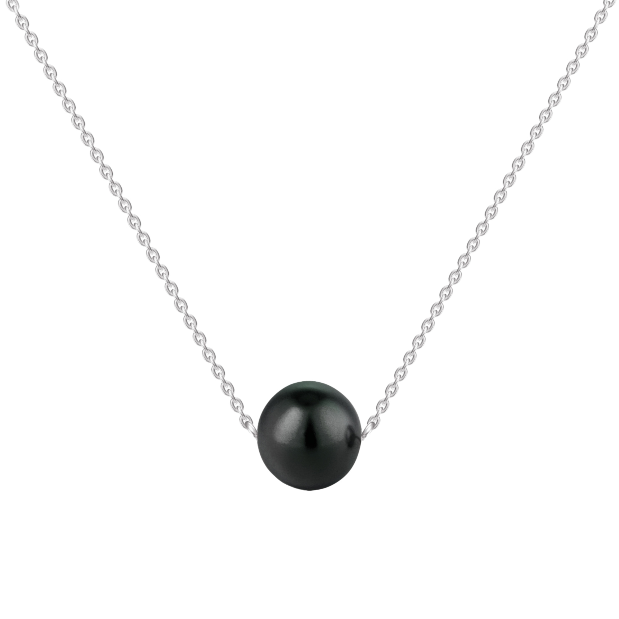 Silver Lab-Created Pearl Necklace $16 at Brad's Deals