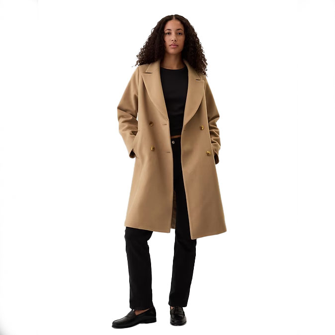 Gap Factory Relaxed Long Topcoat $64 at Brad's Deals