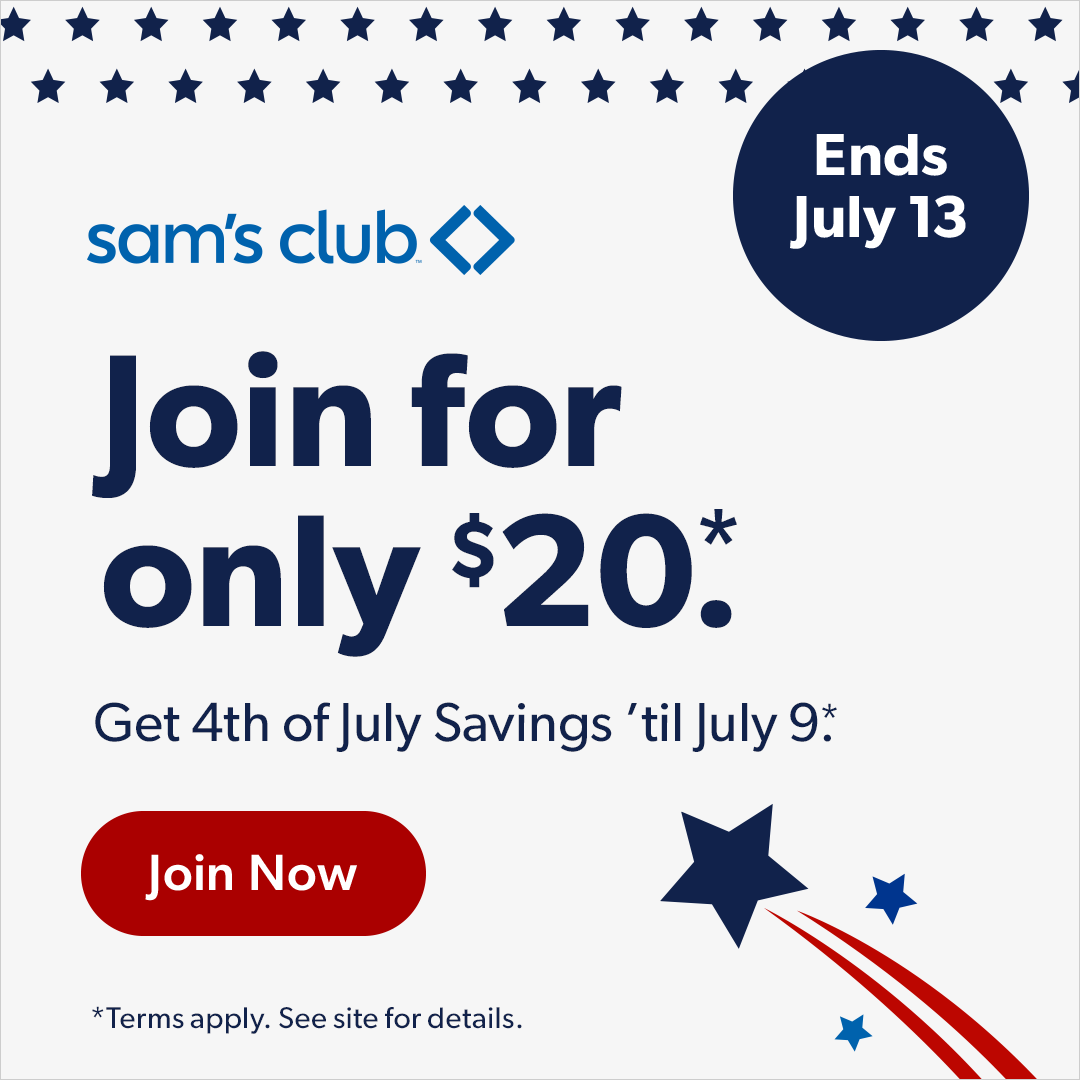 Sam's Club 1-Year Membership $20 at Brad's Deals