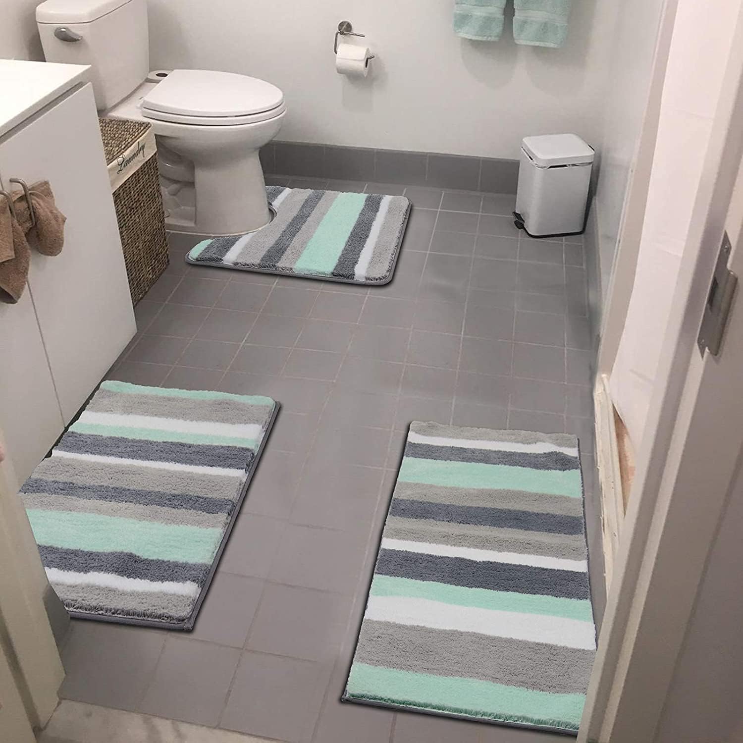 3pc Bathroom Rug Set $24 at Brad's Deals