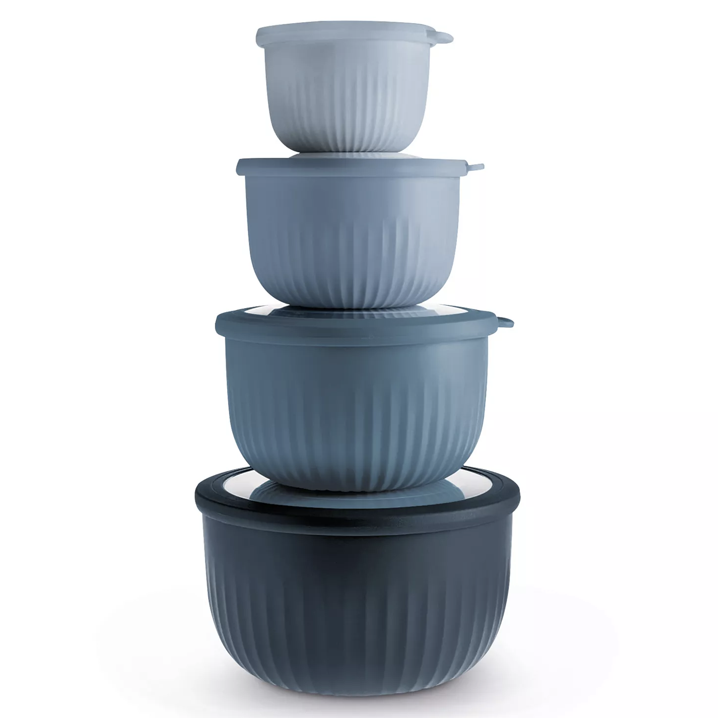 8pc Rectangle Bowl Set with Lids $12 at Brad's Deals