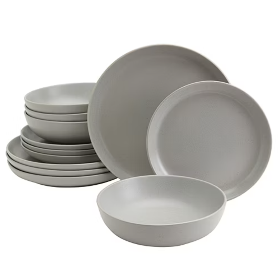 Fieldcrest 12pc Stone Dinnerware Set $27 at Brad's Deals