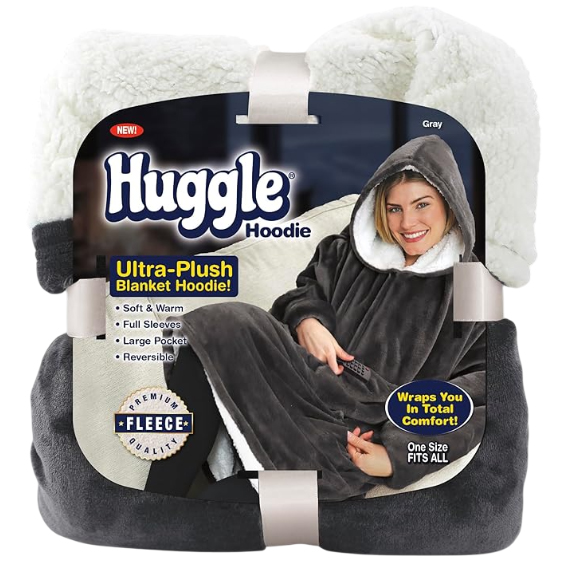 Huggle Wearable Hooded Blanket $13 at Brad's Deals