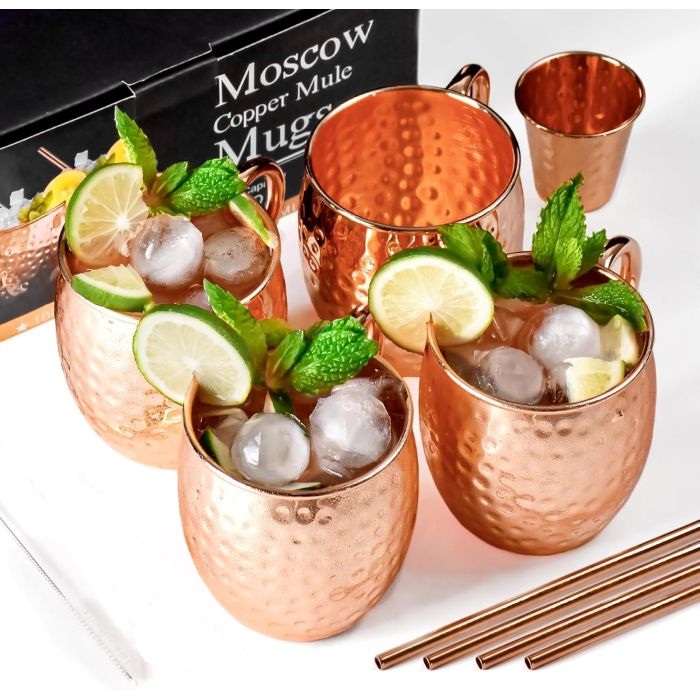 4pc Moscow Mule Mug Set $10 at Brad's Deals