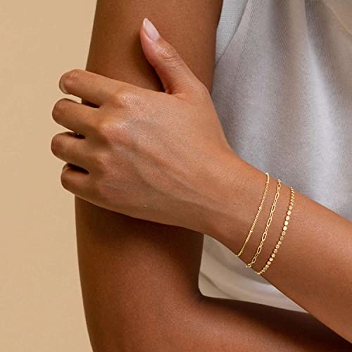 5pc 14K Gold-Plated Bracelet Set $10 at Brad's Deals