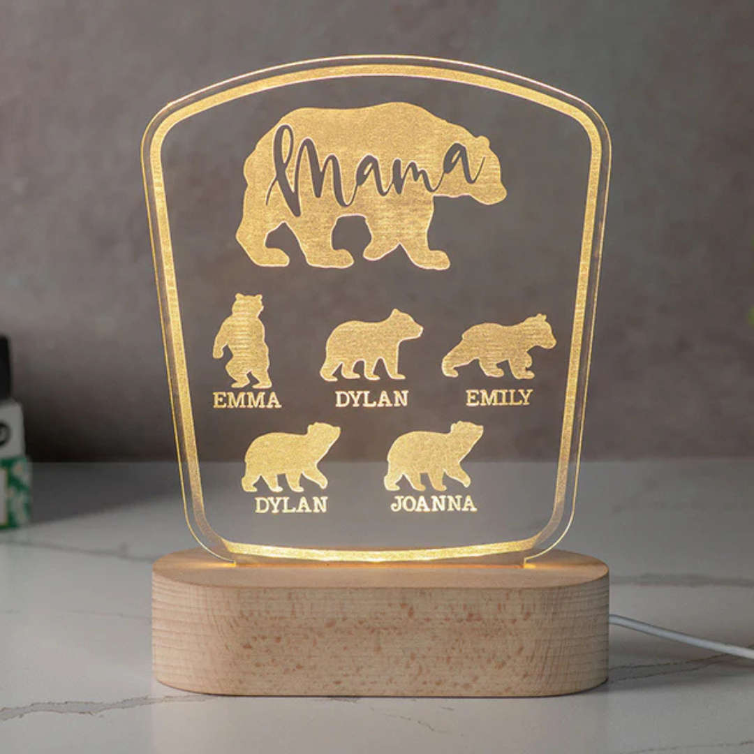 Custom Mama Bear Night Light $20 at Brad's Deals