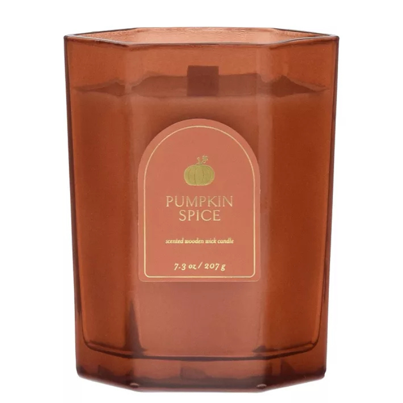 Pumpkin Spice Wooden Wick Candle $6 at Brad's Deals
