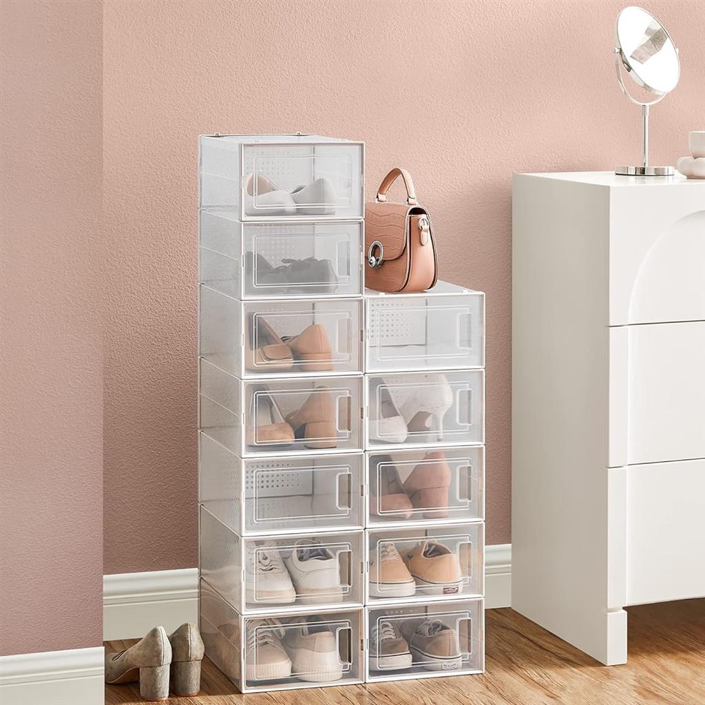 12ct Modular Shoe Organizer Bin Set $30 at Brad's Deals