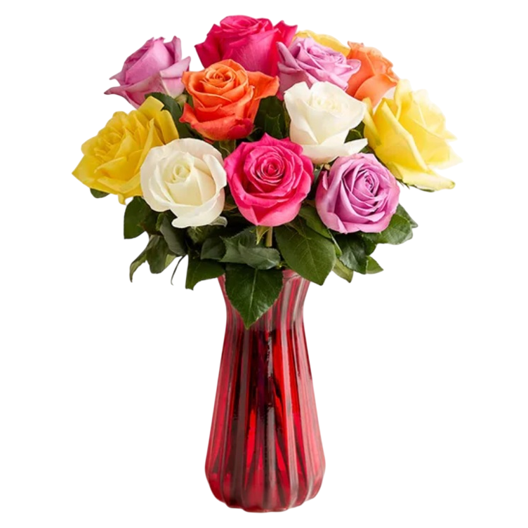 Assorted Roses + Vase $62 Shipped at Brad's Deals