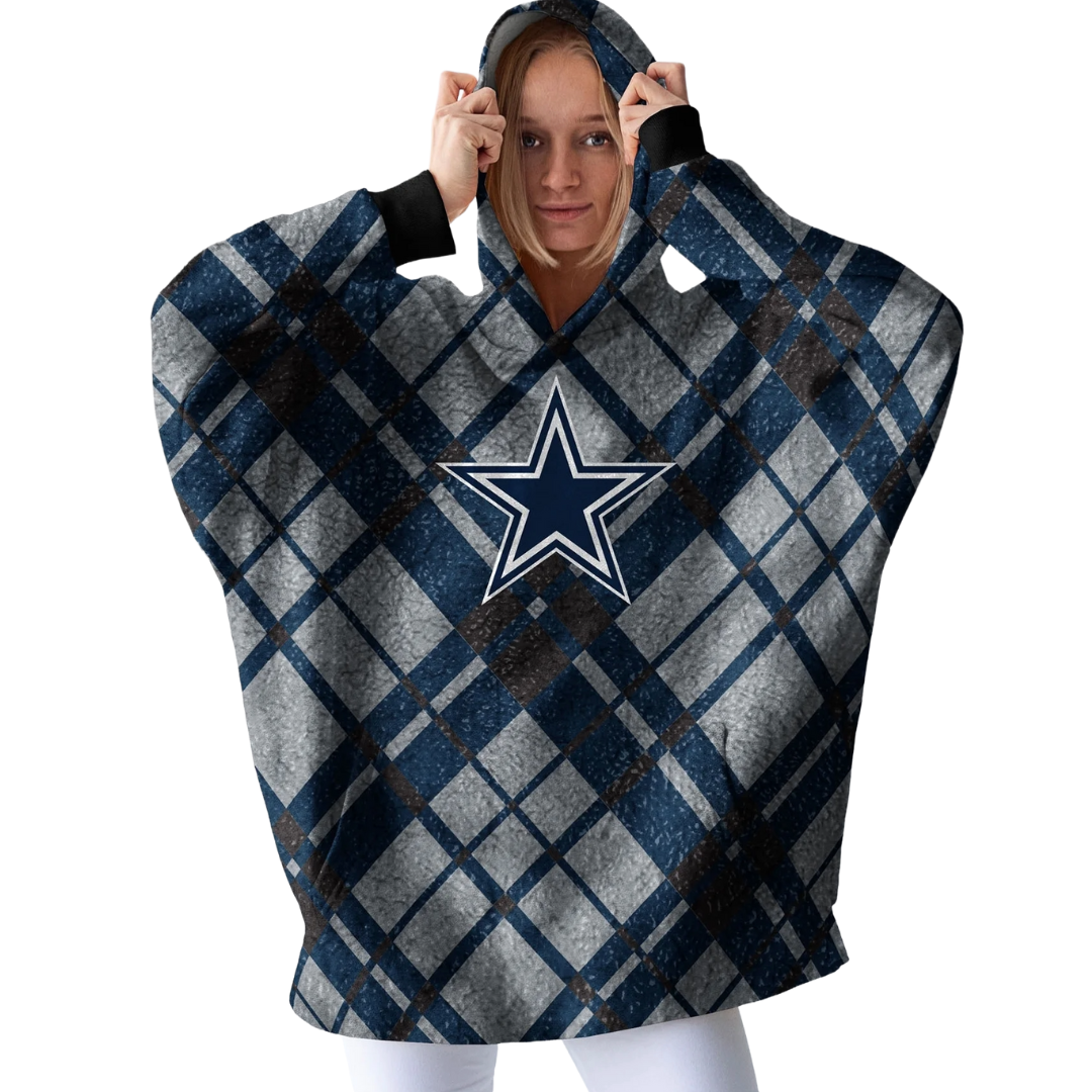 NFL Sherpa Flannel Blanket Hoodie $30 at Brad's Deals