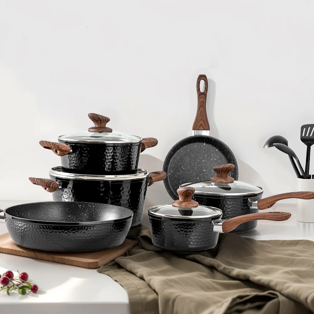 15pc Hammered Pots & Pans Set $95 at Brad's Deals