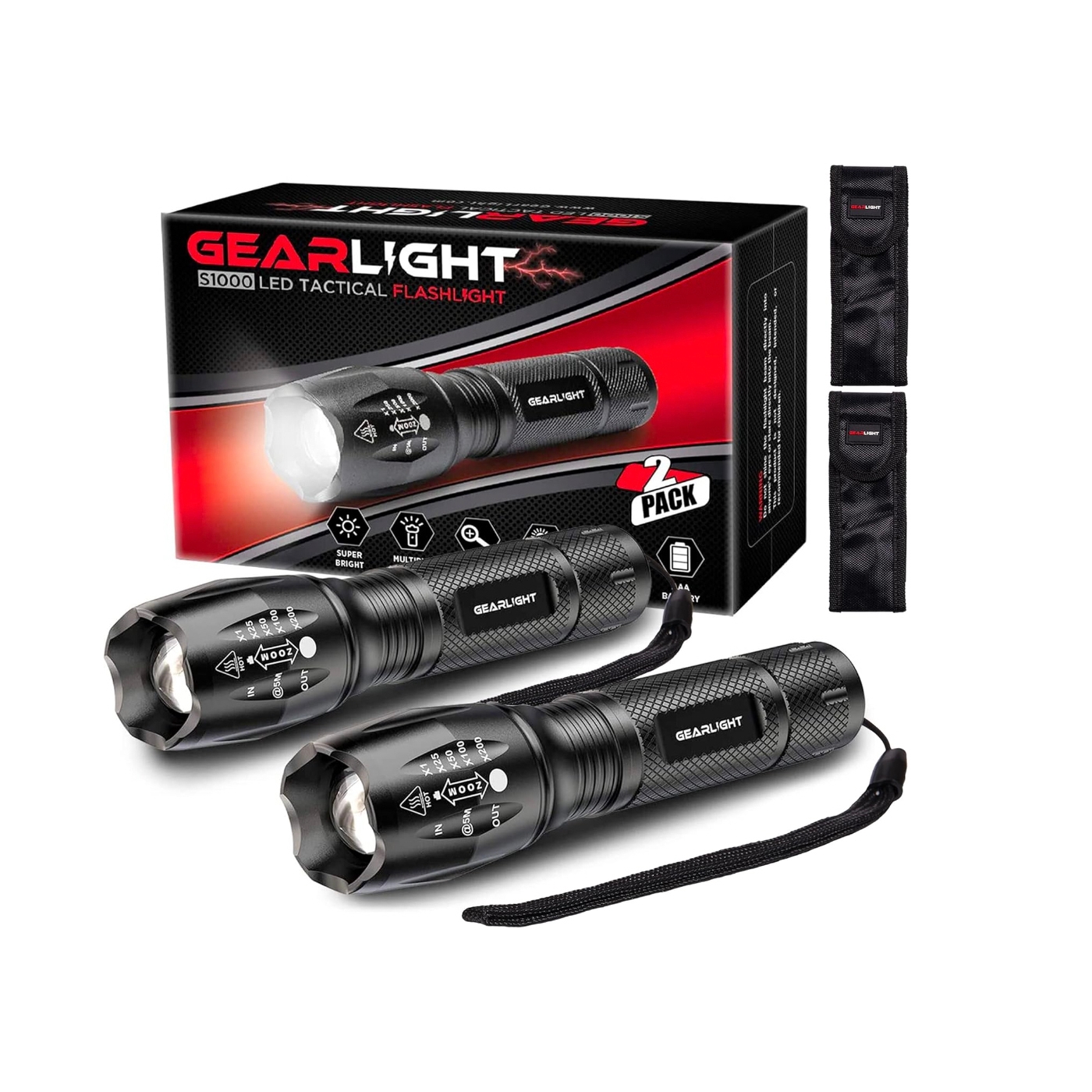 2pk Tactical Flashlights $15 at Brad's Deals