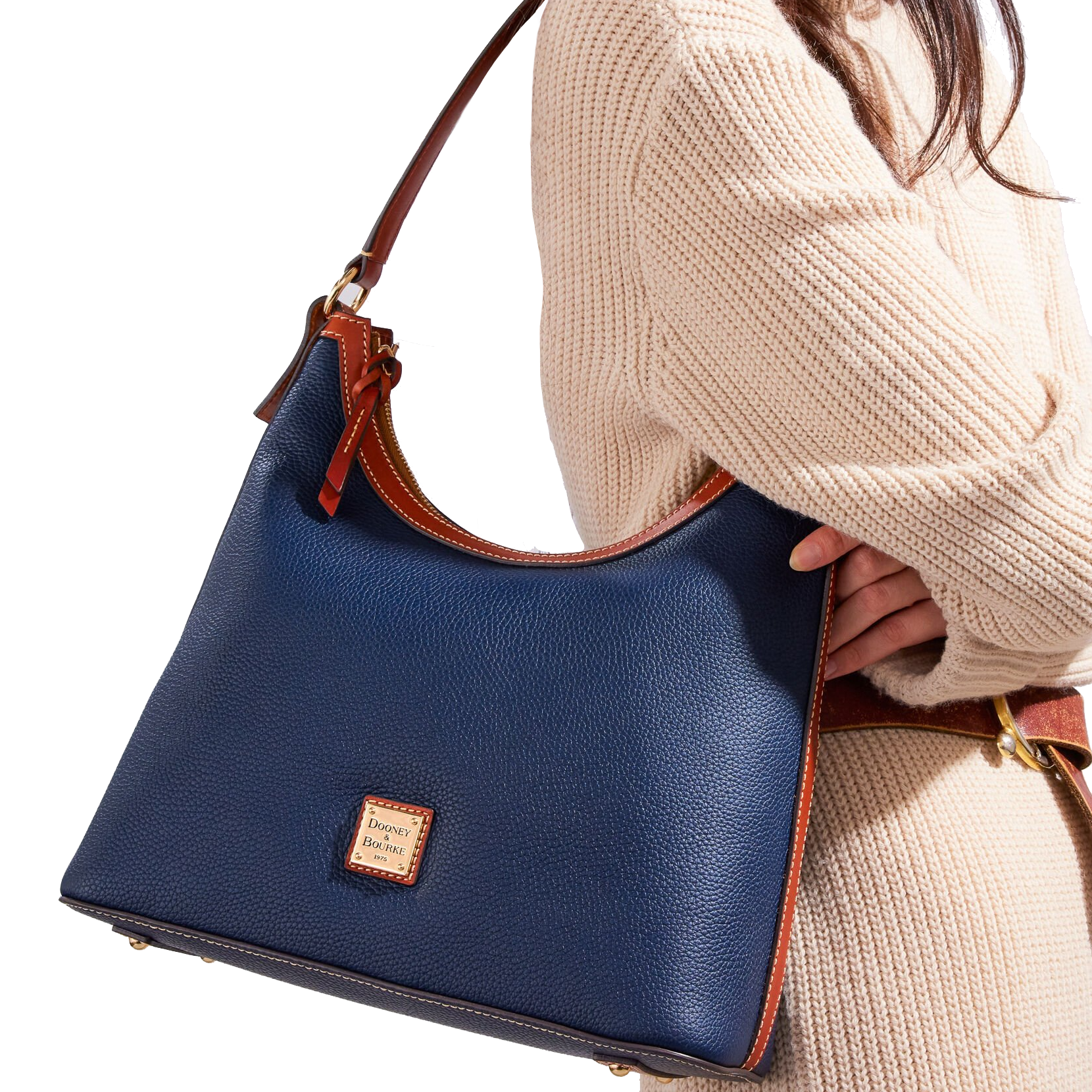 Dooney Pebble-Grain Leather Hobo $119 at Brad's Deals