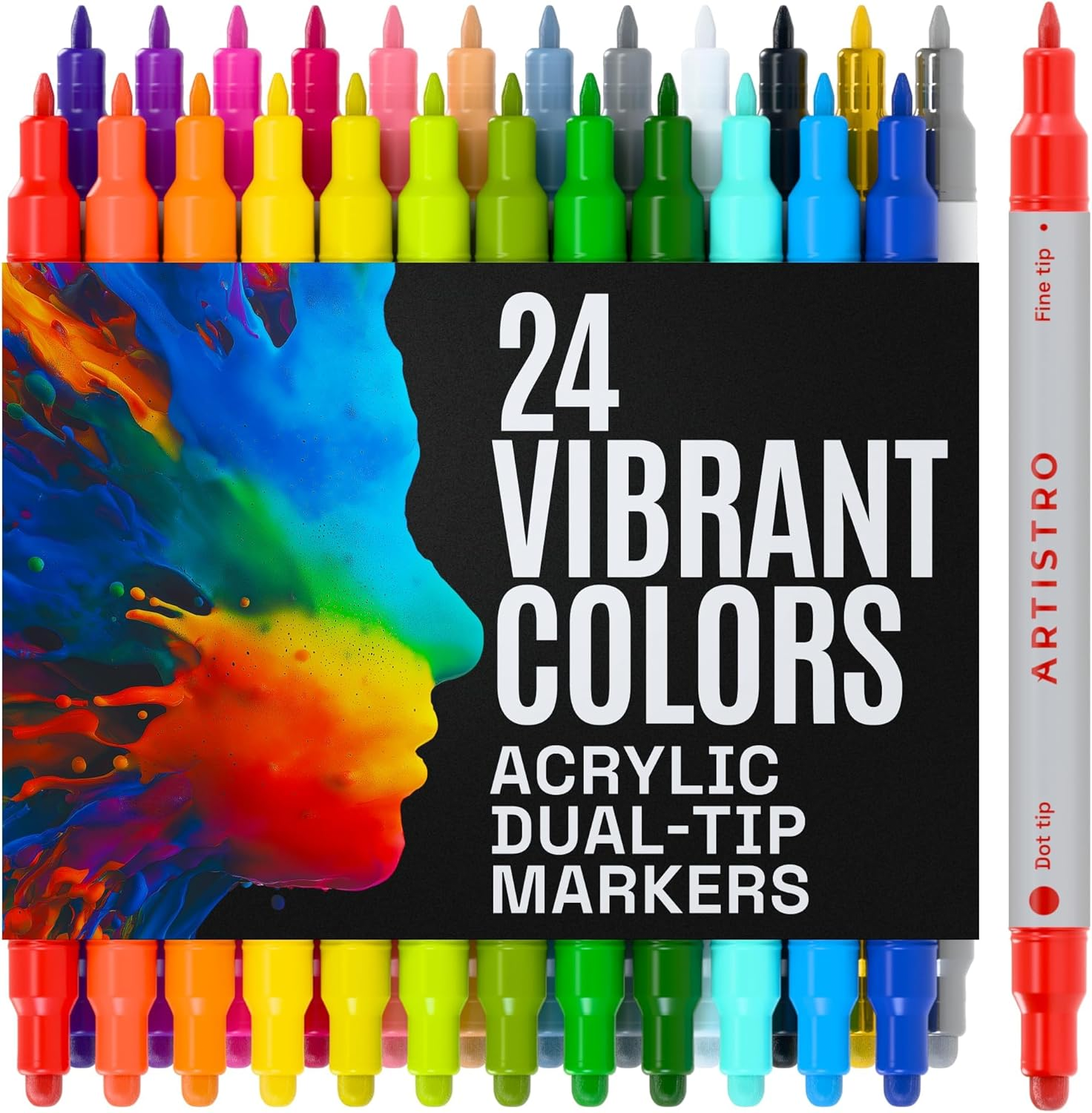 24ct Quick-Dry Paint Markers $10 at Brad's Deals