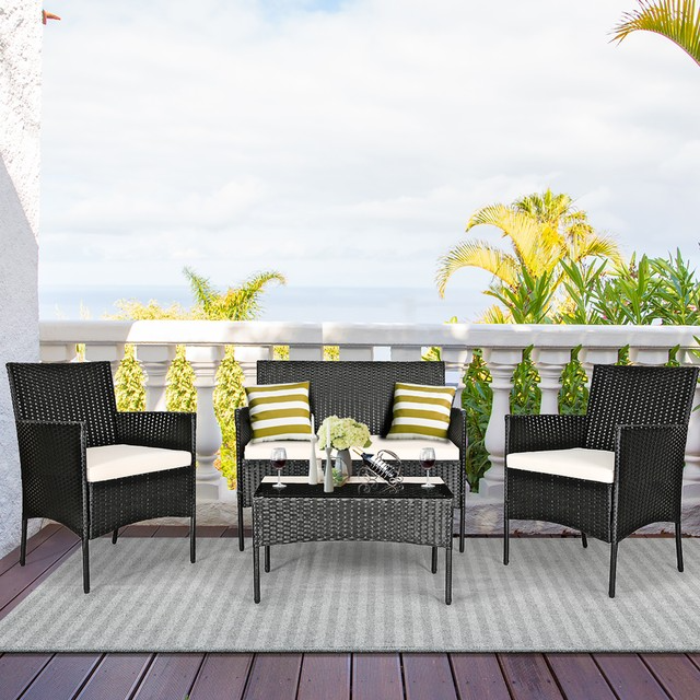 4pc All-Weather Cushioned Patio Set $175 at Brad's Deals
