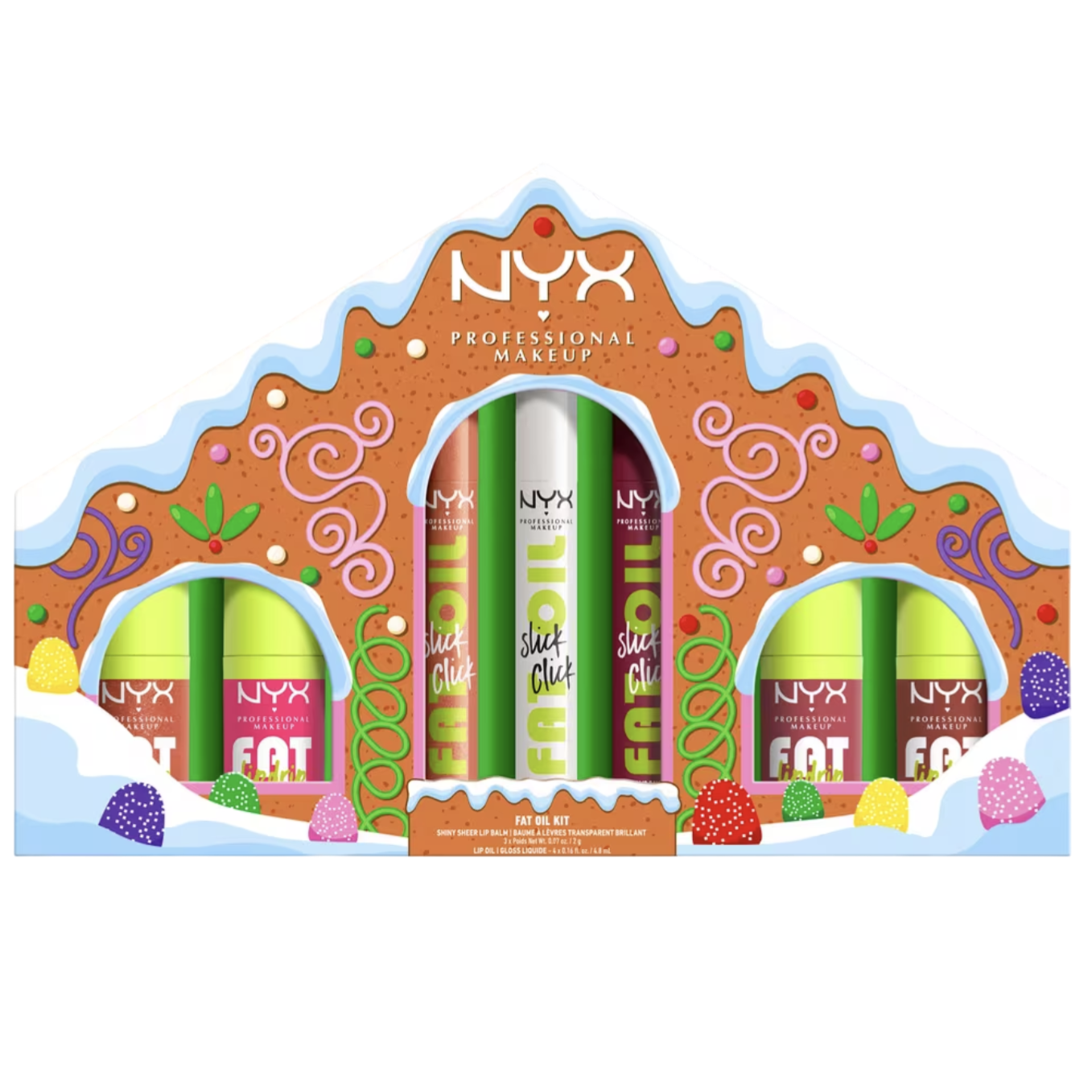 NYX Gingerbread House Lip Gloss Set $33 at Brad's Deals