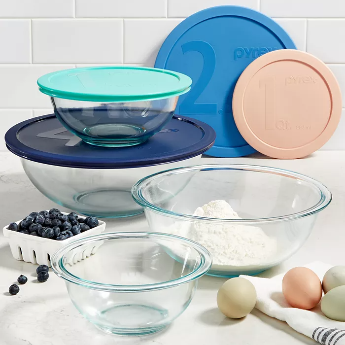 Pyrex 8pc Mixing Bowl Set $27 at Brad's Deals