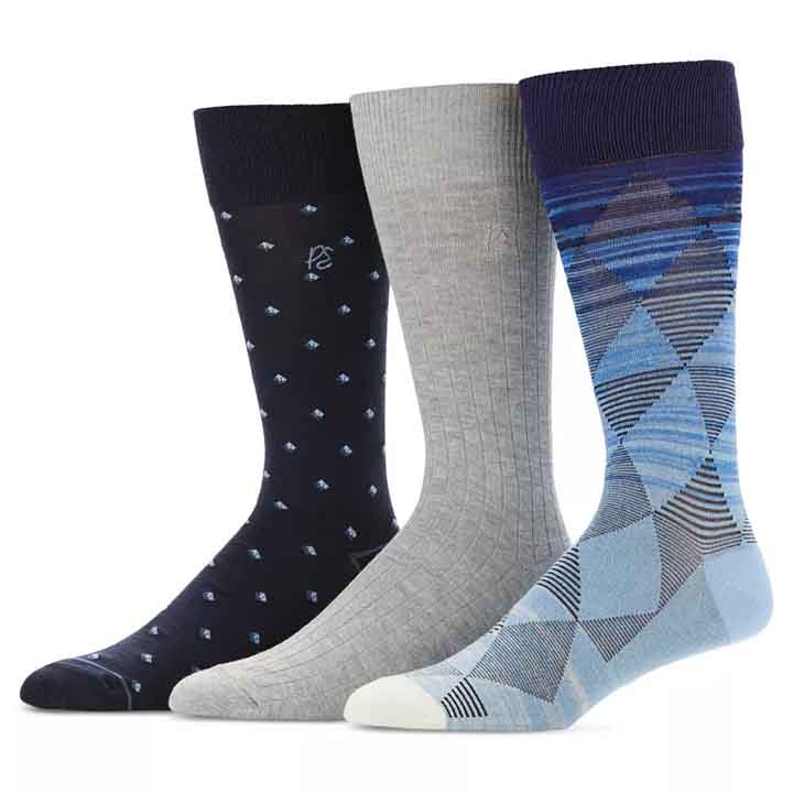 3pk Perry Ellis Moisture-Wicking Socks $5 at Brad's Deals