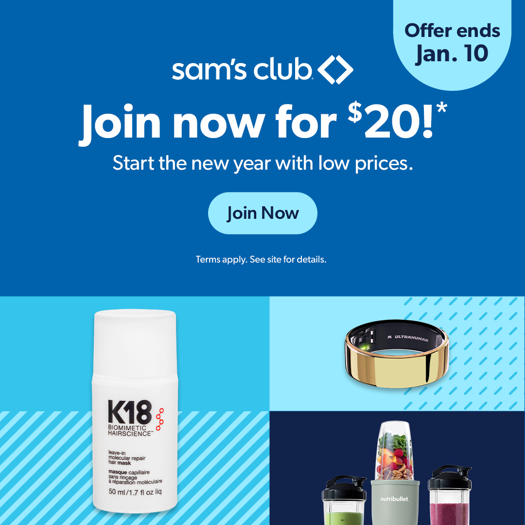 Sam's Club 1-Year Membership $20 at Brad's Deals