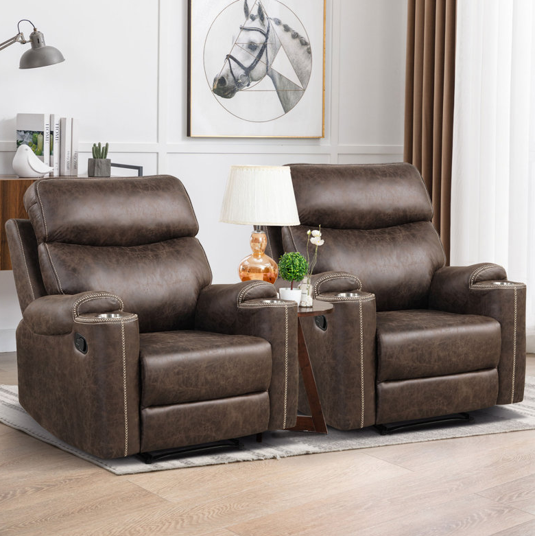 2 Vegan-Leather Recliners $520 Delivered at Brad's Deals