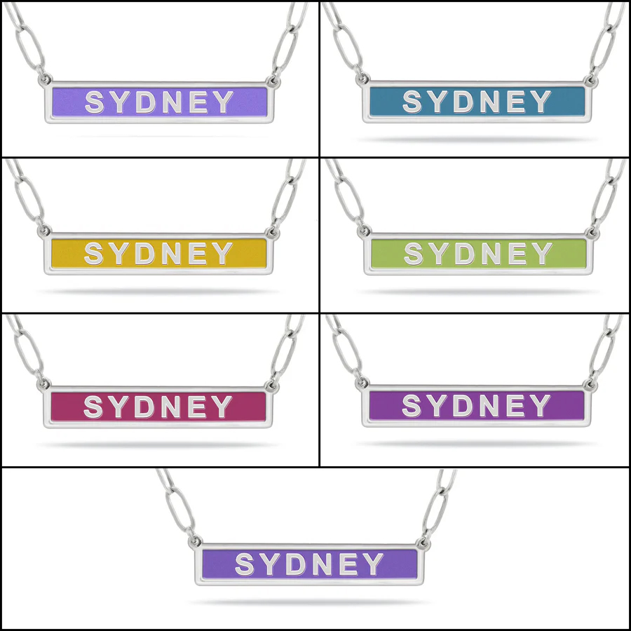 Custom Color-Changing Bar Necklace $37 at Brad's Deals