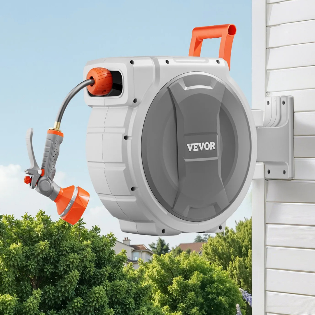 Vevor Retractable Garden Hose Reel $59 at Brad's Deals