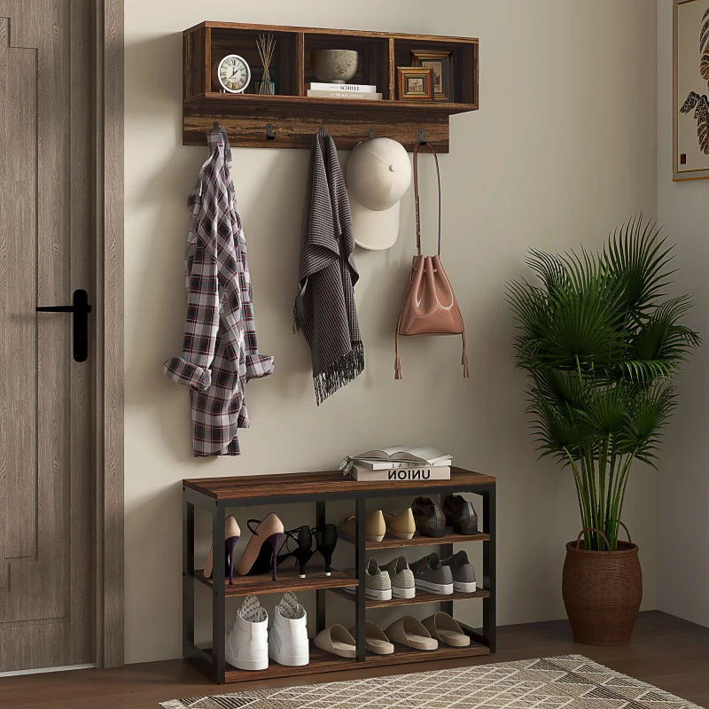 Shoe Bench & Floating Coat Rack $72 at Brad's Deals