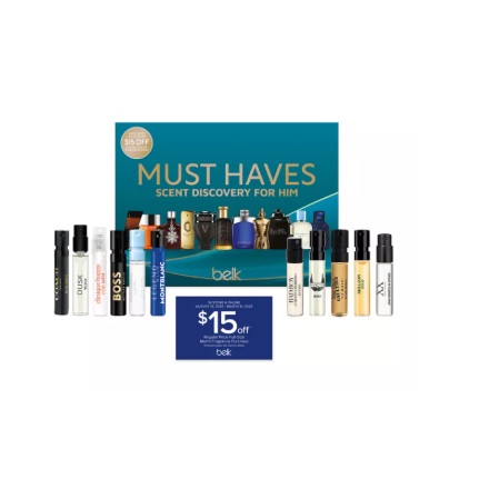 Cologne Sampler Set $15 + $15 Off Coupon at Brad's Deals