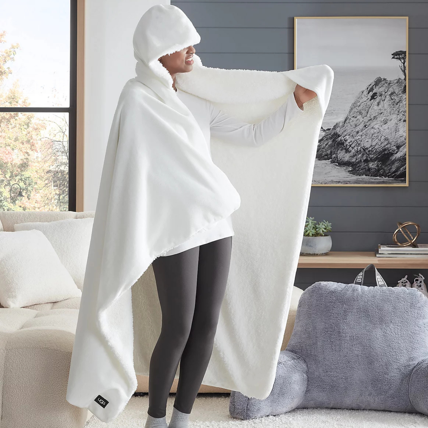 UGG Plush Hooded Throw $25 at Brad's Deals