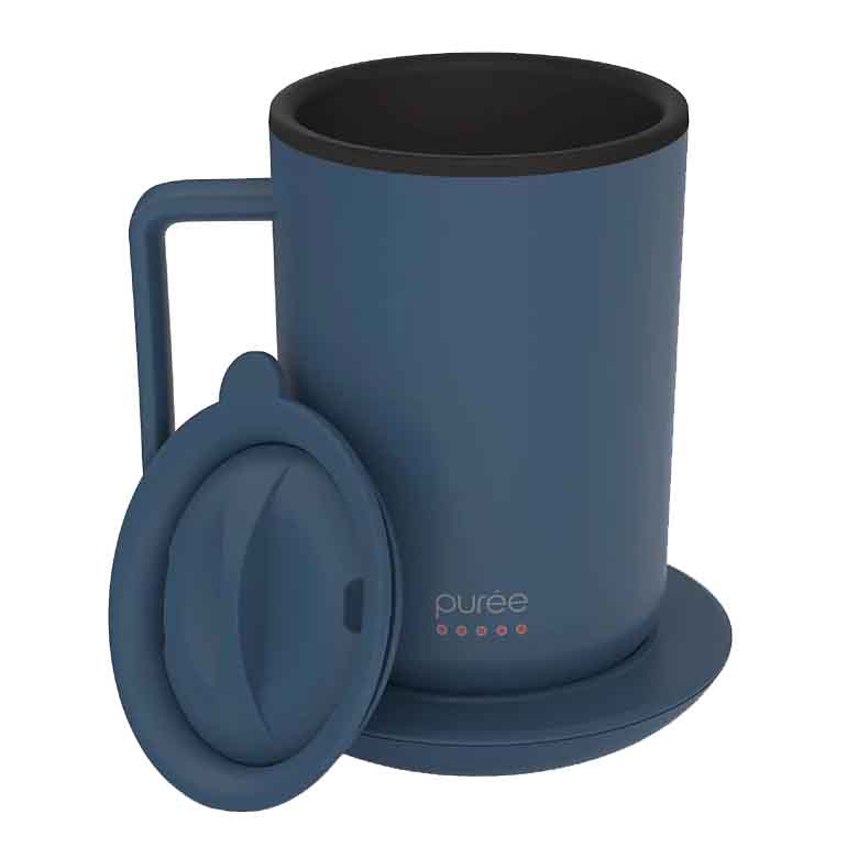 Warming Coffee Mug with Coaster & Lid $27 at Brad's Deals
